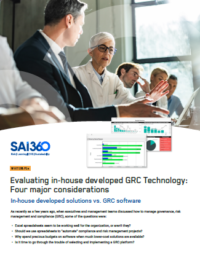 Evaluating in-house developed GRC Technology