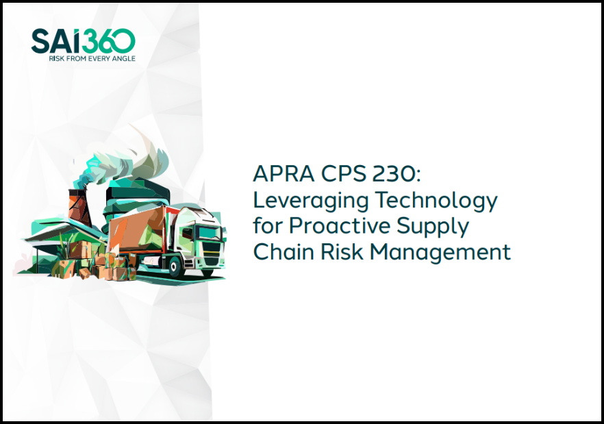 APRA CPS 230: Leveraging Technology for Proactive Supply Chain Risk Management PDF – SAI360