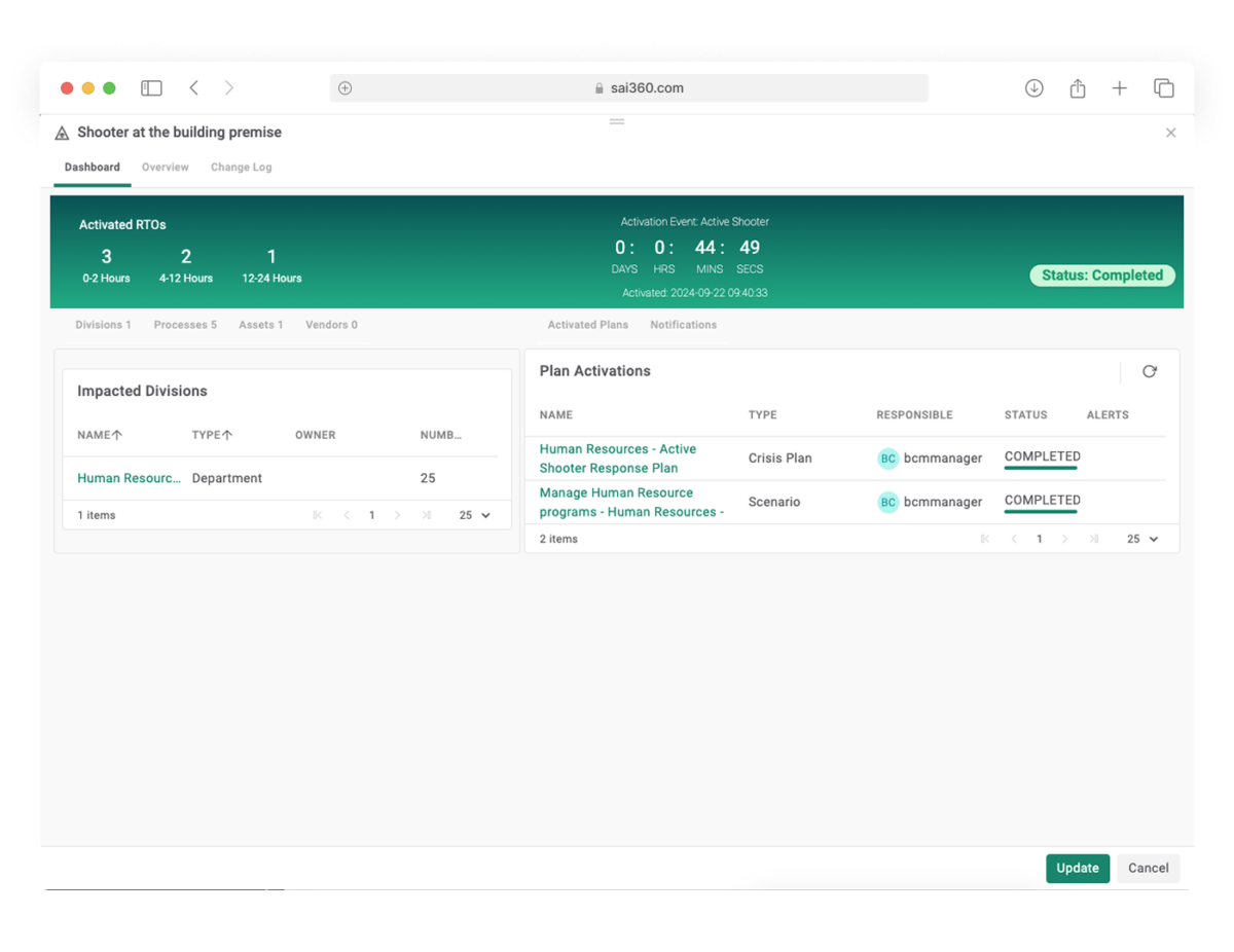 Business Continuity Management Software Platform Solution