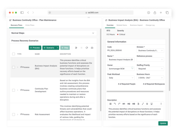 Business Continuity Management Software Platform Solutions