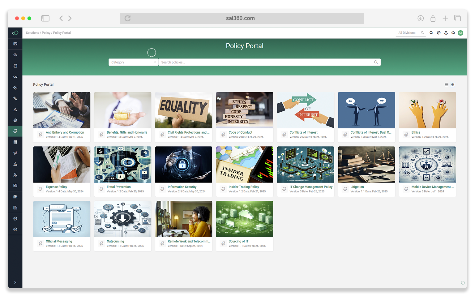 Policy Compliance Management & Tracking Software Platform