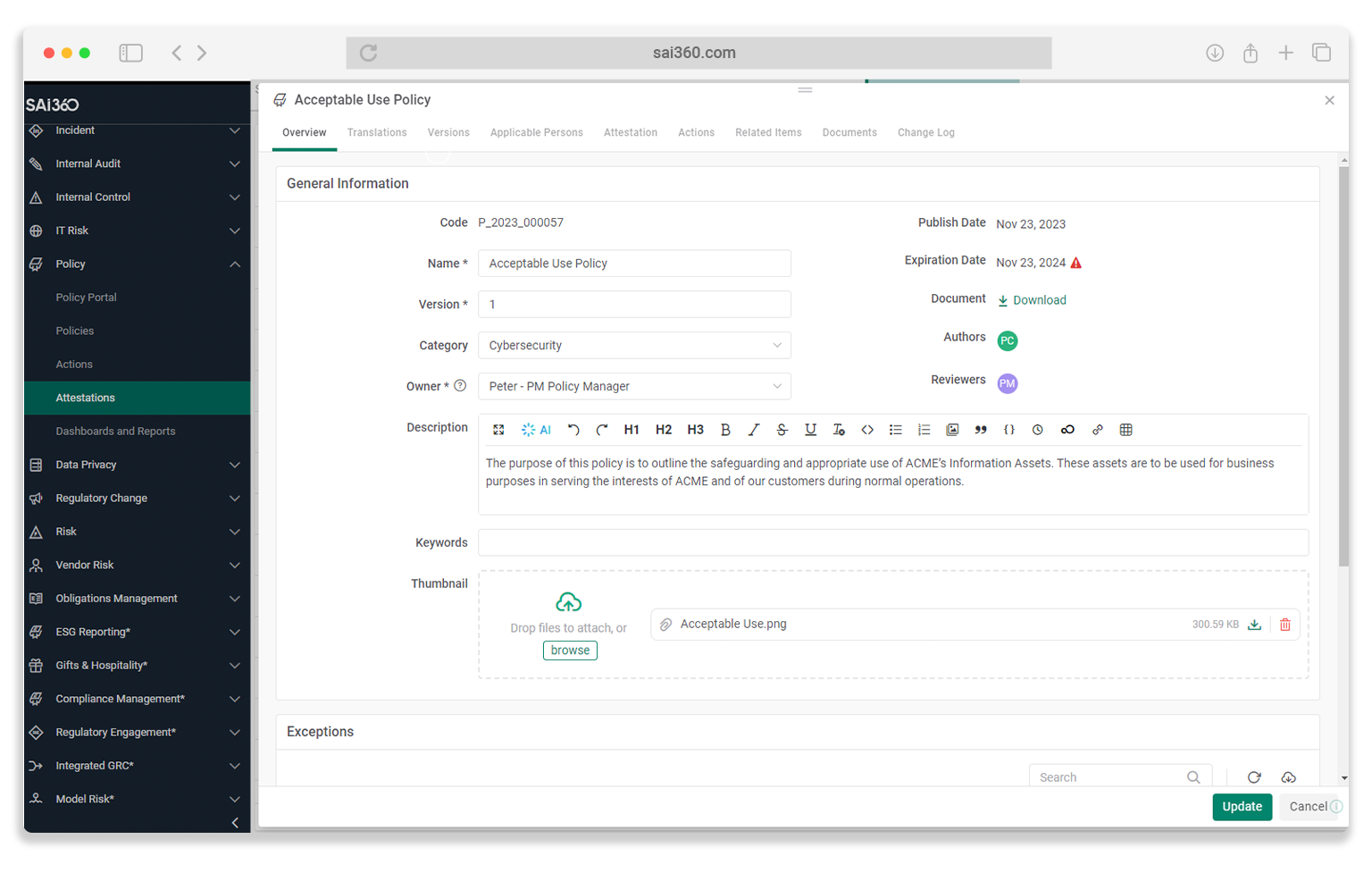 Integrated Risk Management (IRM) Software Platform | SAI360